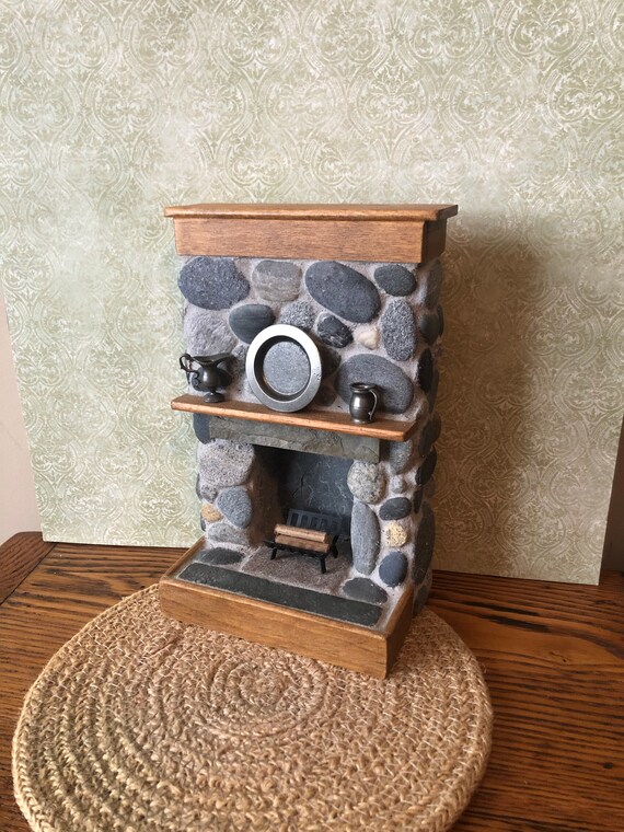 Miniature Stone Fireplace 1:12 27 | Etsy