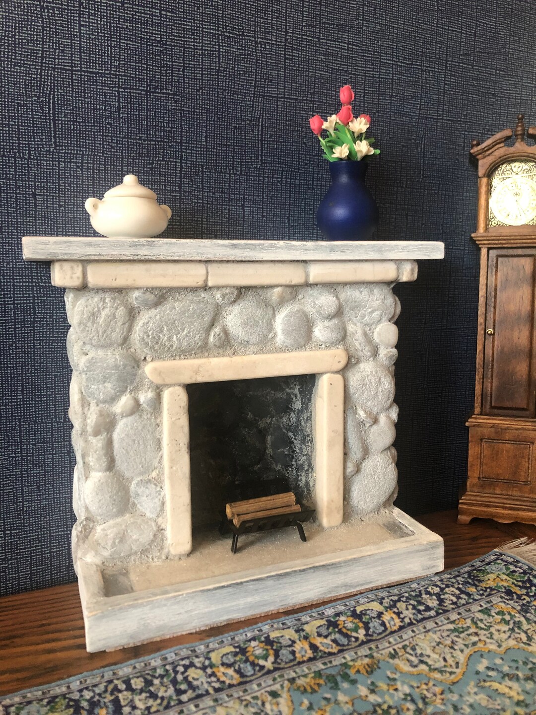 Miniature Stone Fireplace 1:12 (#7) - Etsy