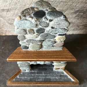 Corner Miniature Beach Stone Fireplace (#74) 1:12 - Etsy