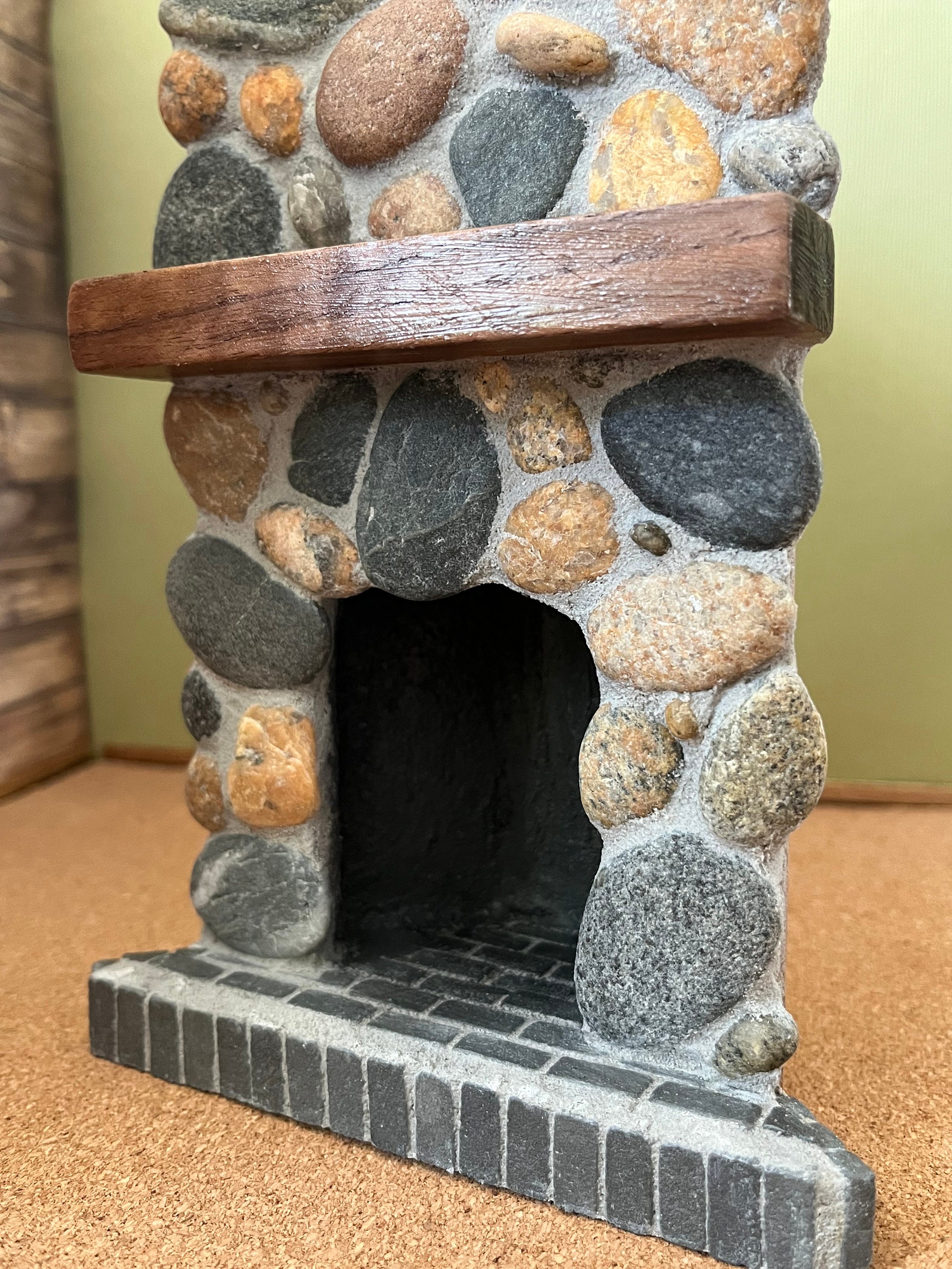 Miniature Corner Beach Stone Fireplace 64 1:12 - Etsy