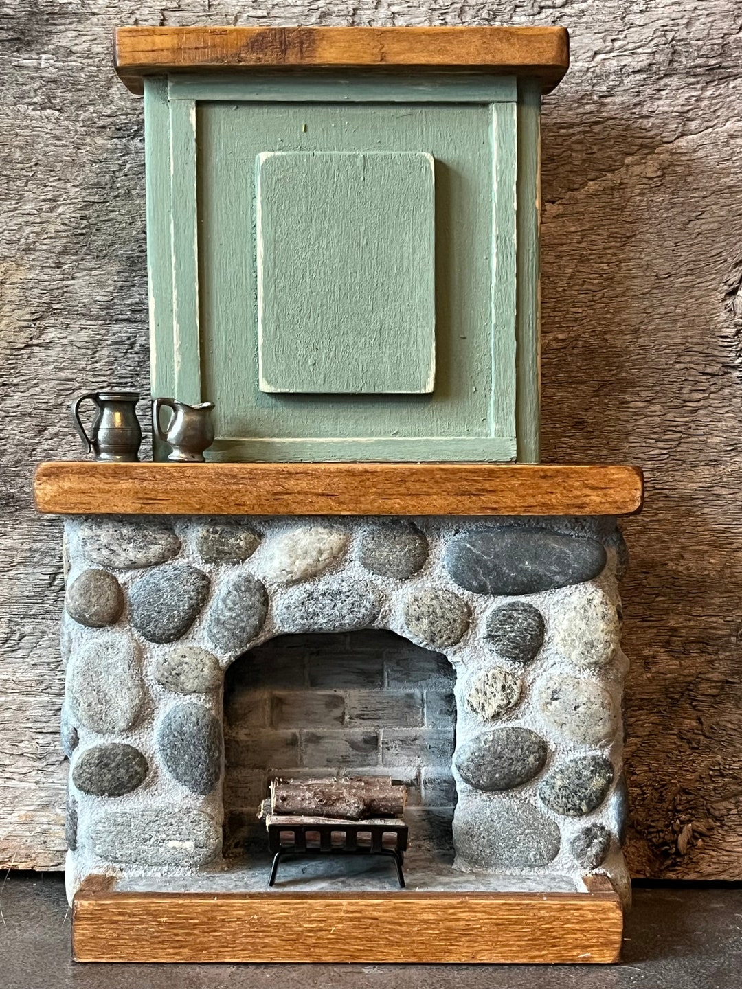 Miniature Beach Stone Fireplace 67 1:12 - Etsy