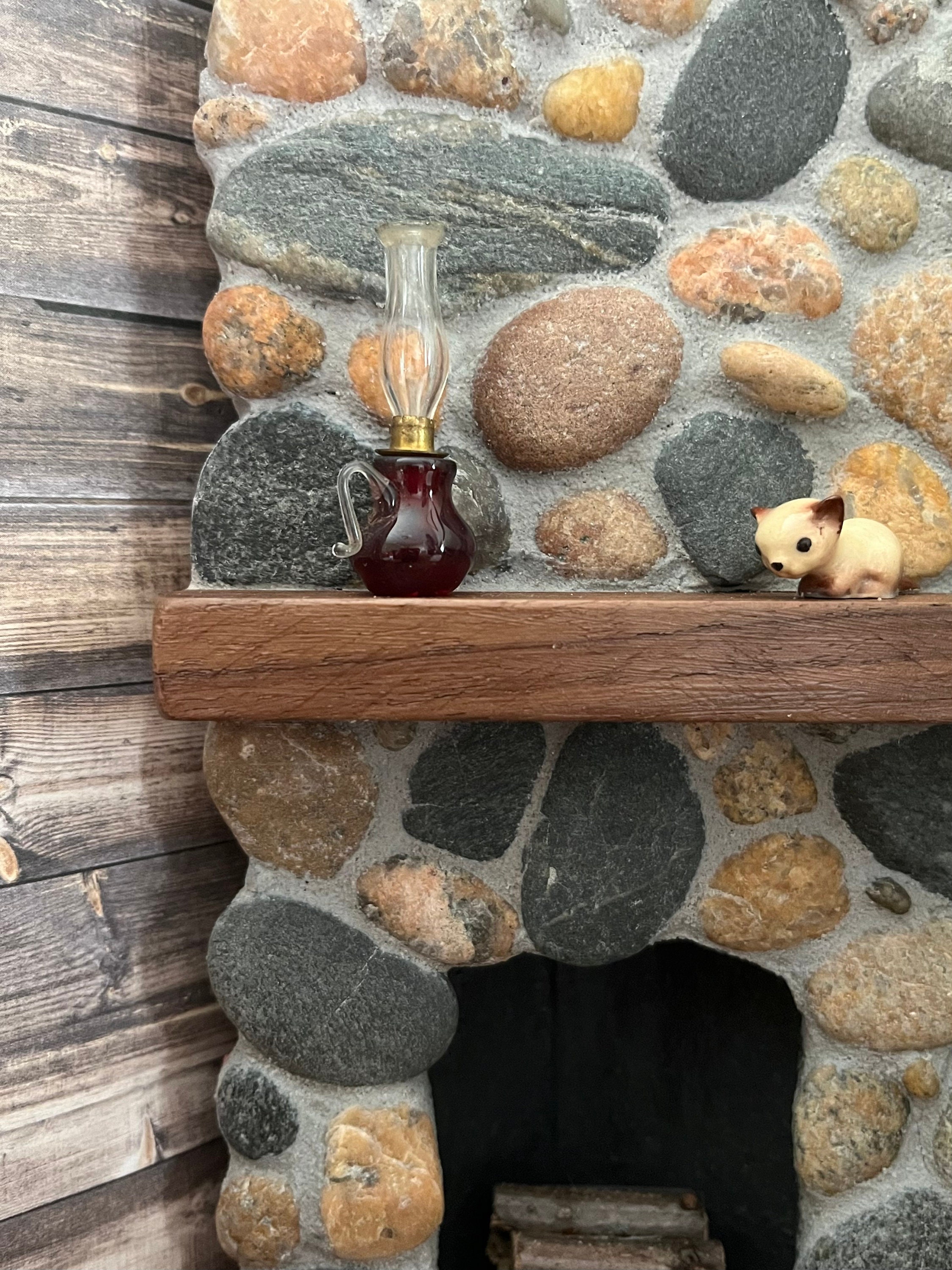 Miniature Corner Beach Stone Fireplace 64 1:12 - Etsy