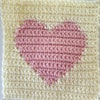 CROCHET HEART SQUARE Tutorial Patter Chart Guide Step by Step - Etsy
