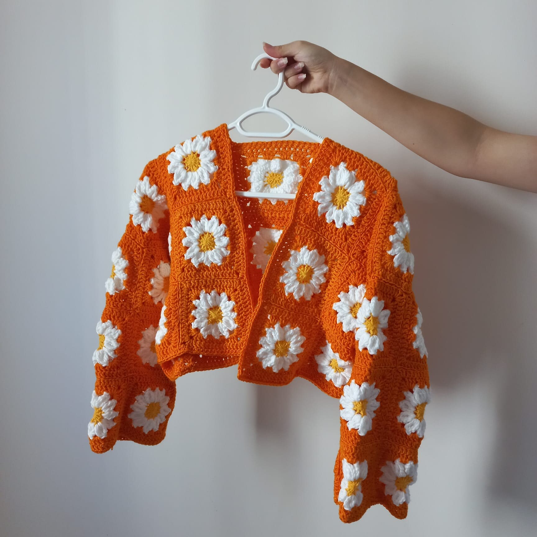 HANDMADE CROCHET CARDIGAN Daisy Patchwork - Etsy