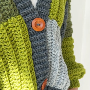 UNIQUE DESIGN CARDIGAN Patchwork Handknit - Etsy