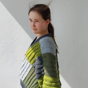 UNIQUE DESIGN CARDIGAN Patchwork Handknit - Etsy