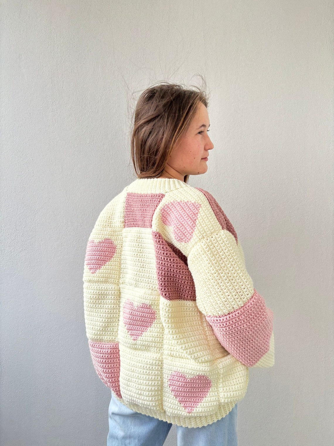 TUTORIAL HEART CARDIGAN Step by Step Guide Beginner Friendly - Etsy