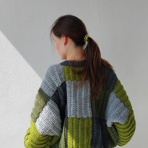 UNIQUE DESIGN CARDIGAN Patchwork Handknit - Etsy