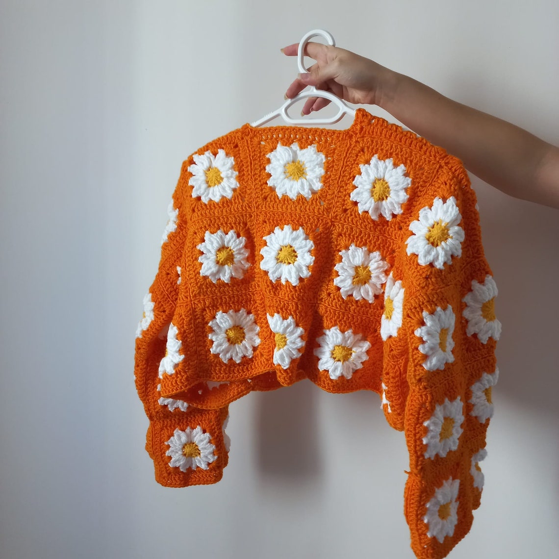 HANDMADE CROCHET CARDIGAN Daisy Patchwork - Etsy