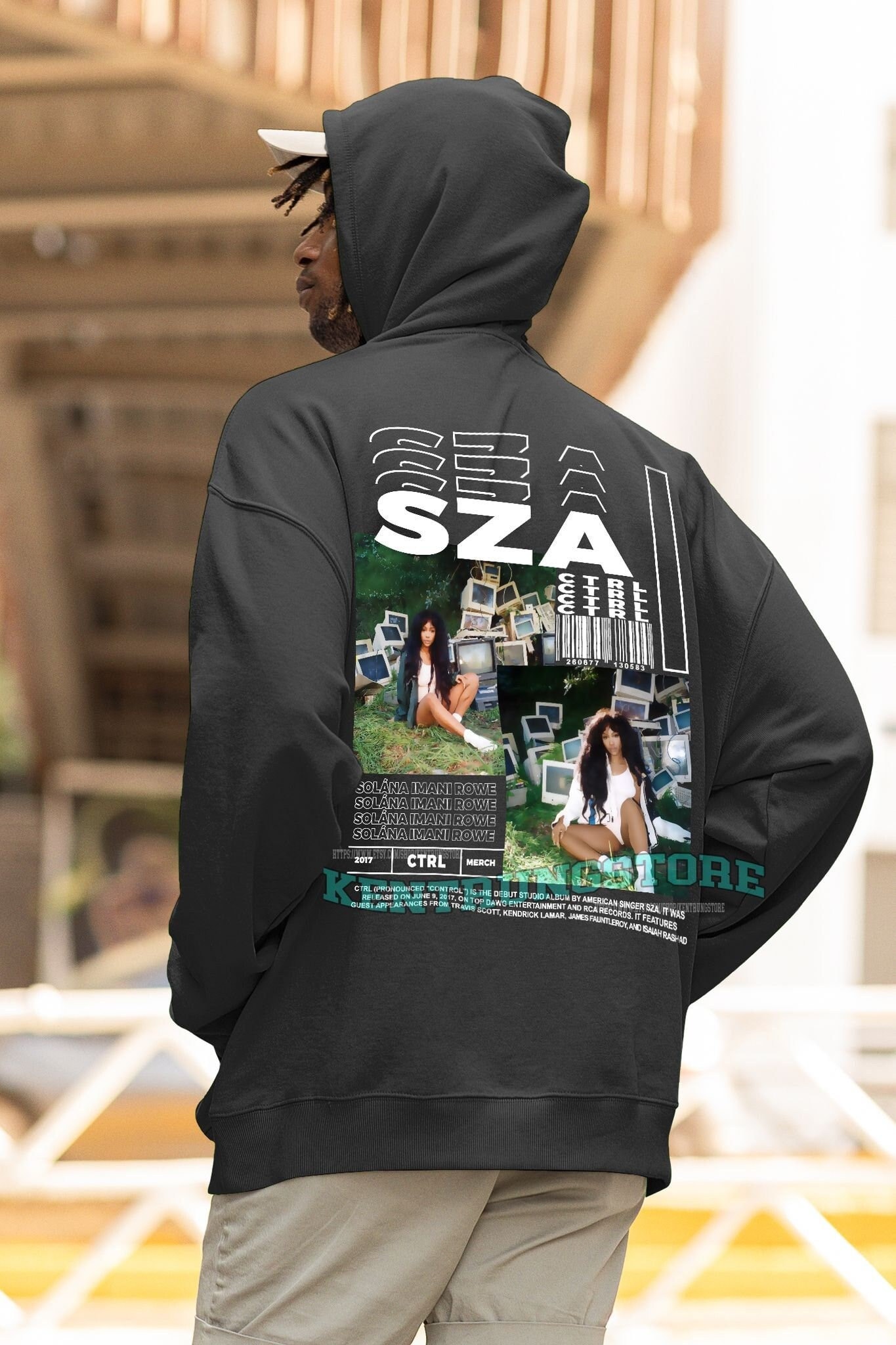 SZA Unisex Premium Hoodie - CTRL Promo Poster Merch - Streetwear Music ...