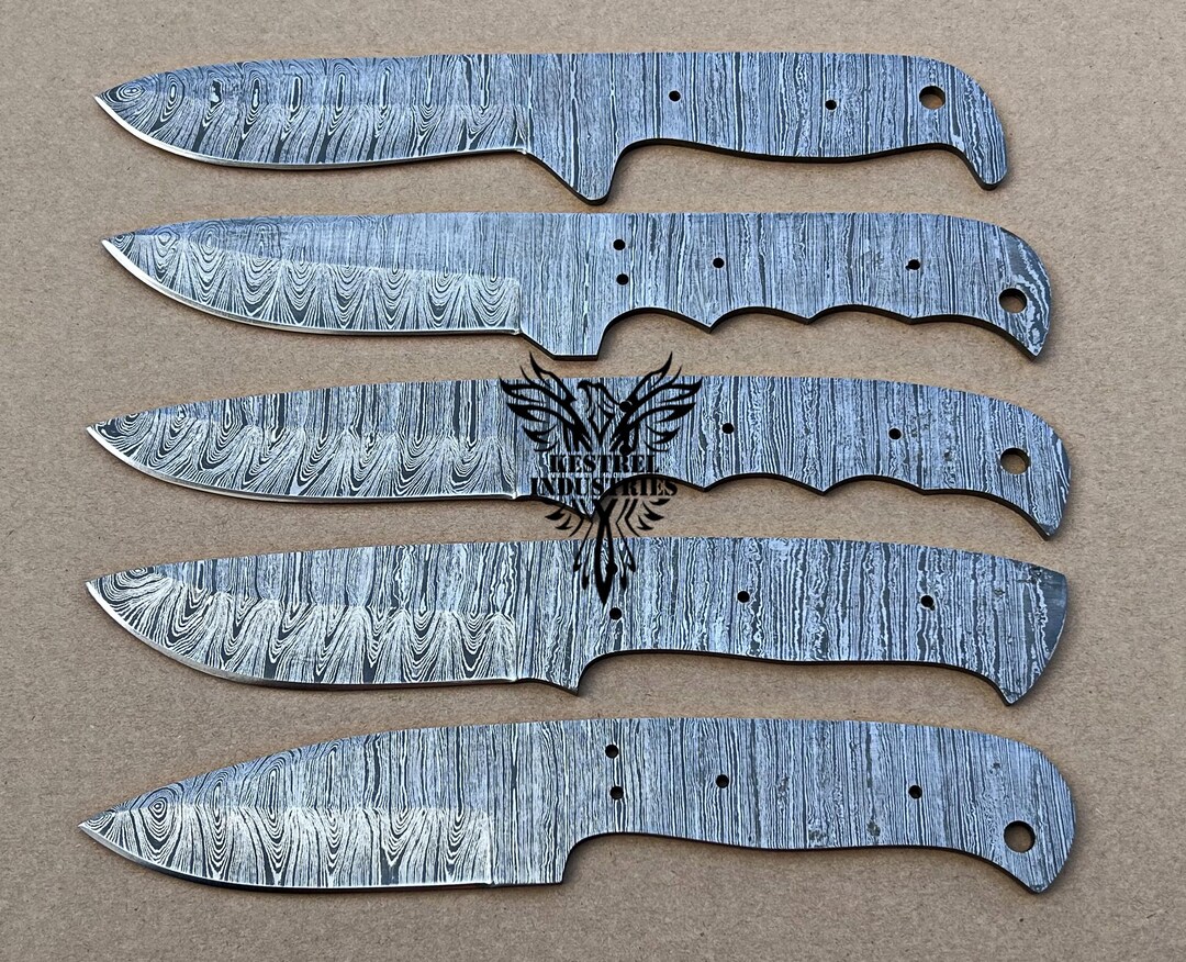 Damascus Steel 5 Pieces Set of Blanks, A Tools and Making Things, Full ...