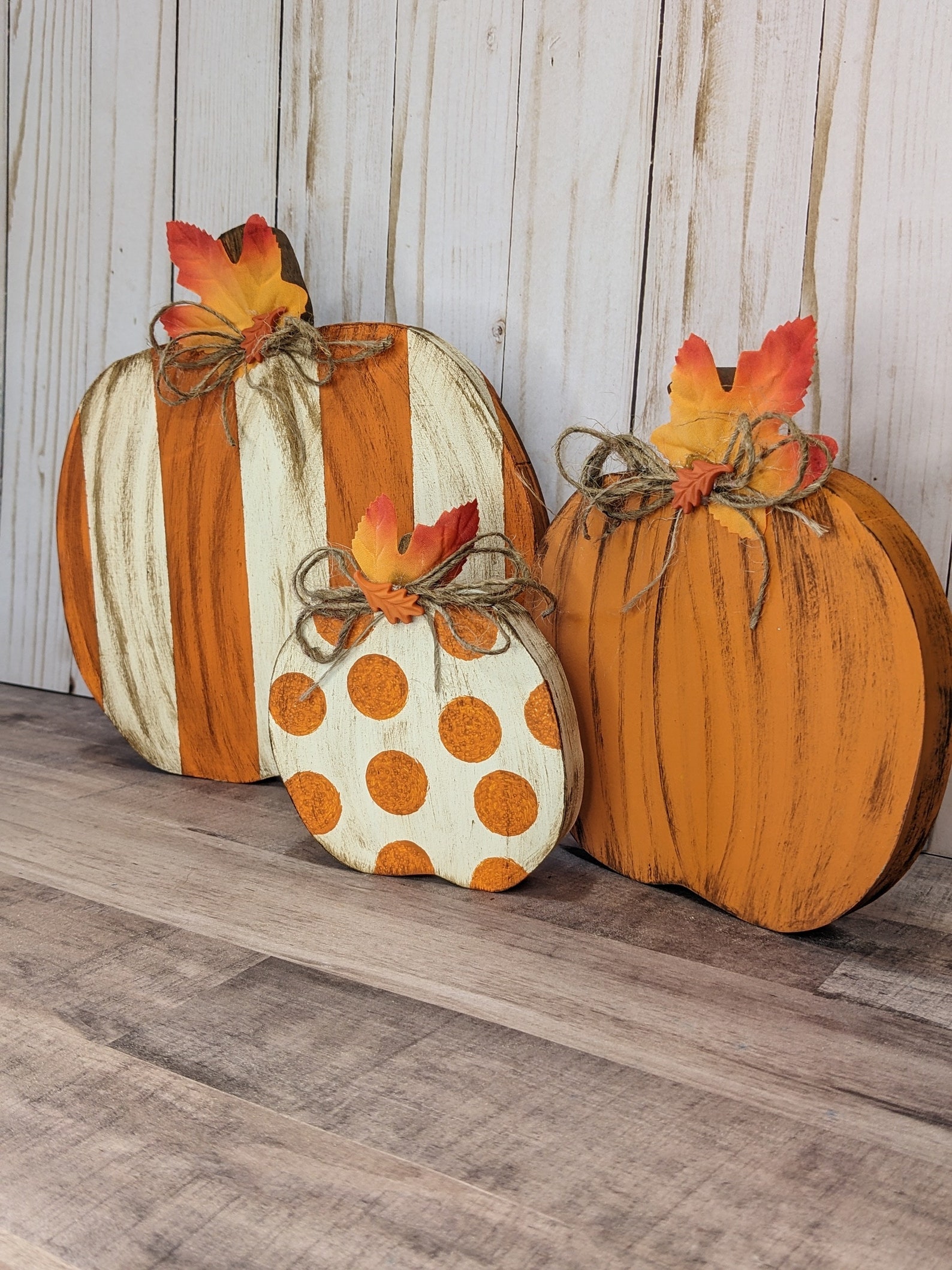 Wooden Pumpkins Rustic Fall Decor Autumn Rustic - Etsy