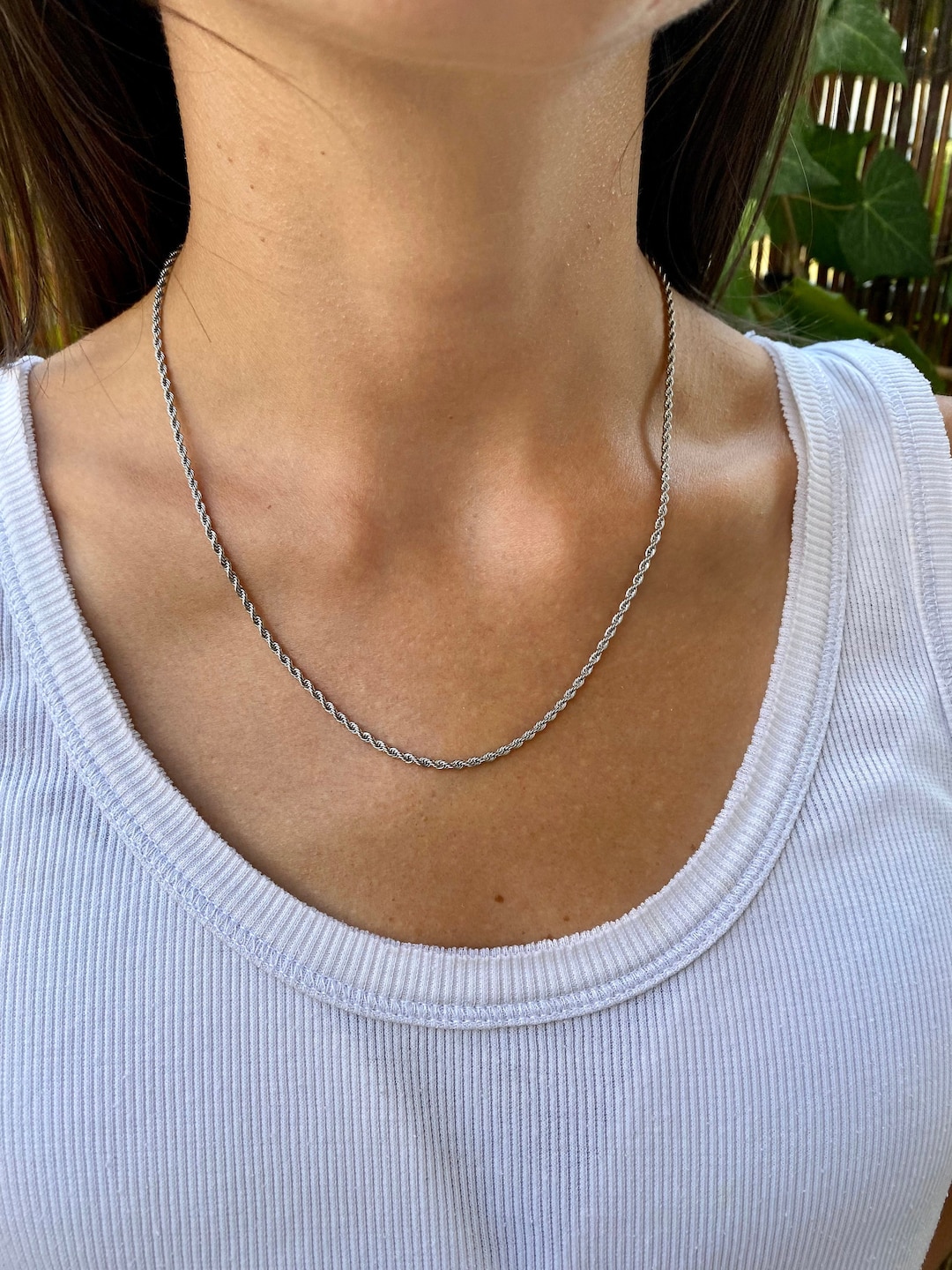 Silver Chain Silver Necklace Chain for Women Thin Silver - Etsy