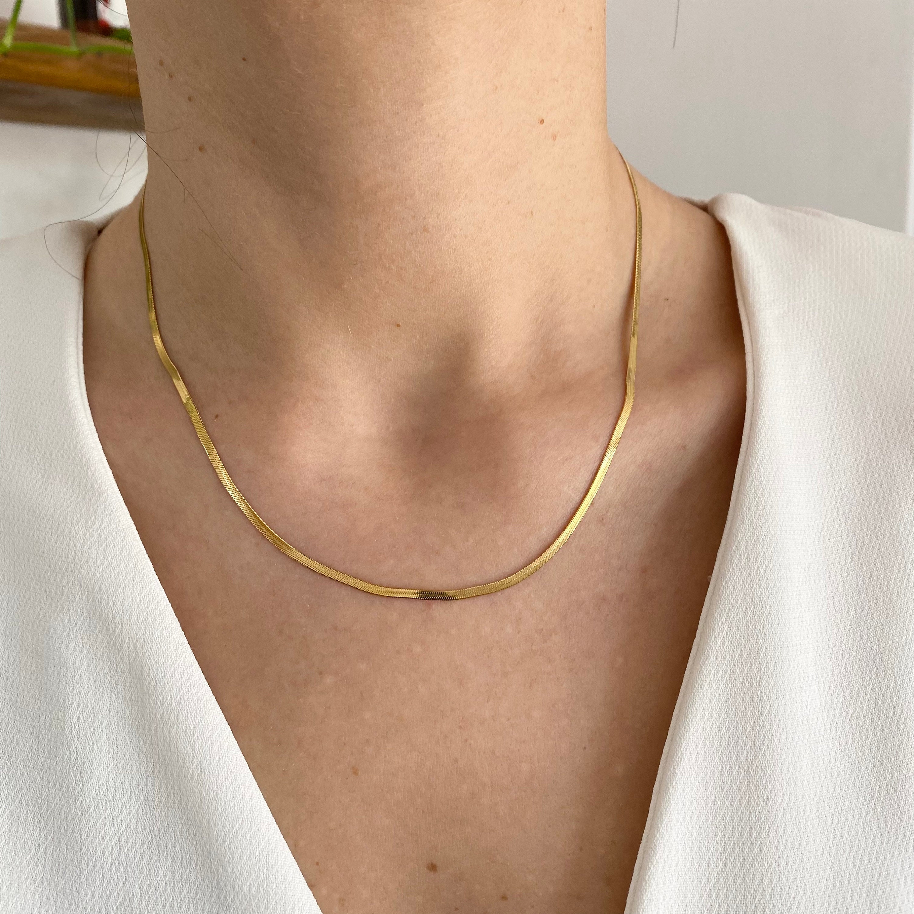 Gold Snake Chain Necklace for Women Snake Chain 18k Gold - Etsy