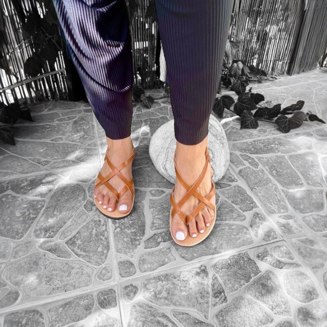 Srap Sandals For Women Summer Leather Sandals Made In Greece Ancients