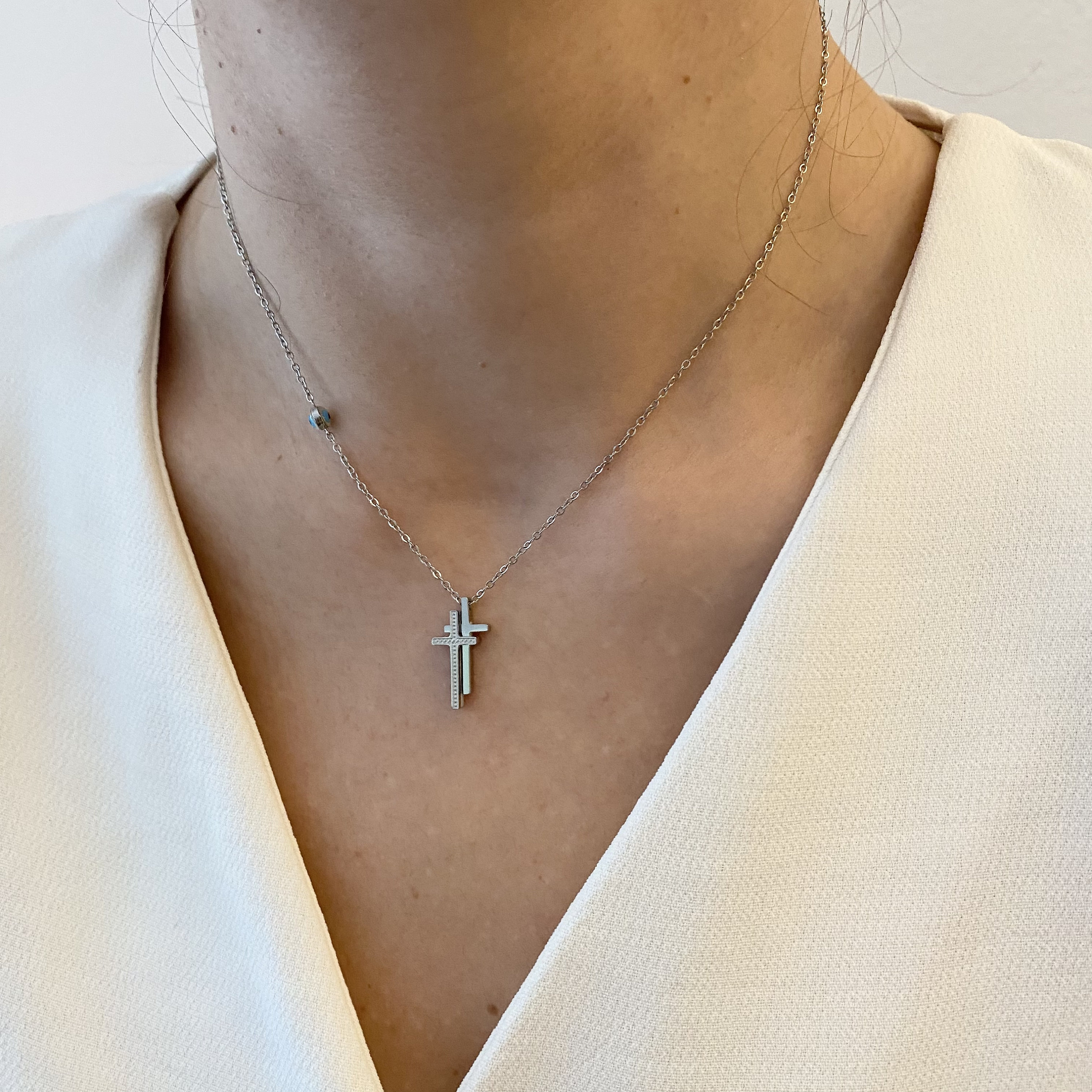 Silver Cross Necklace for Women Religious Silver Cross - Etsy
