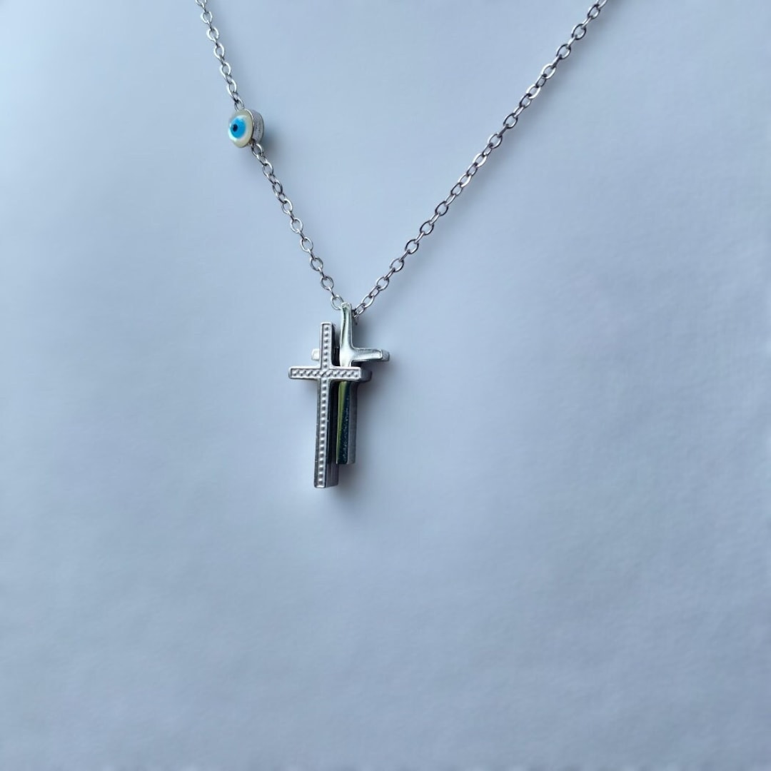 Silver Cross Necklace for Women Religious Silver Cross - Etsy