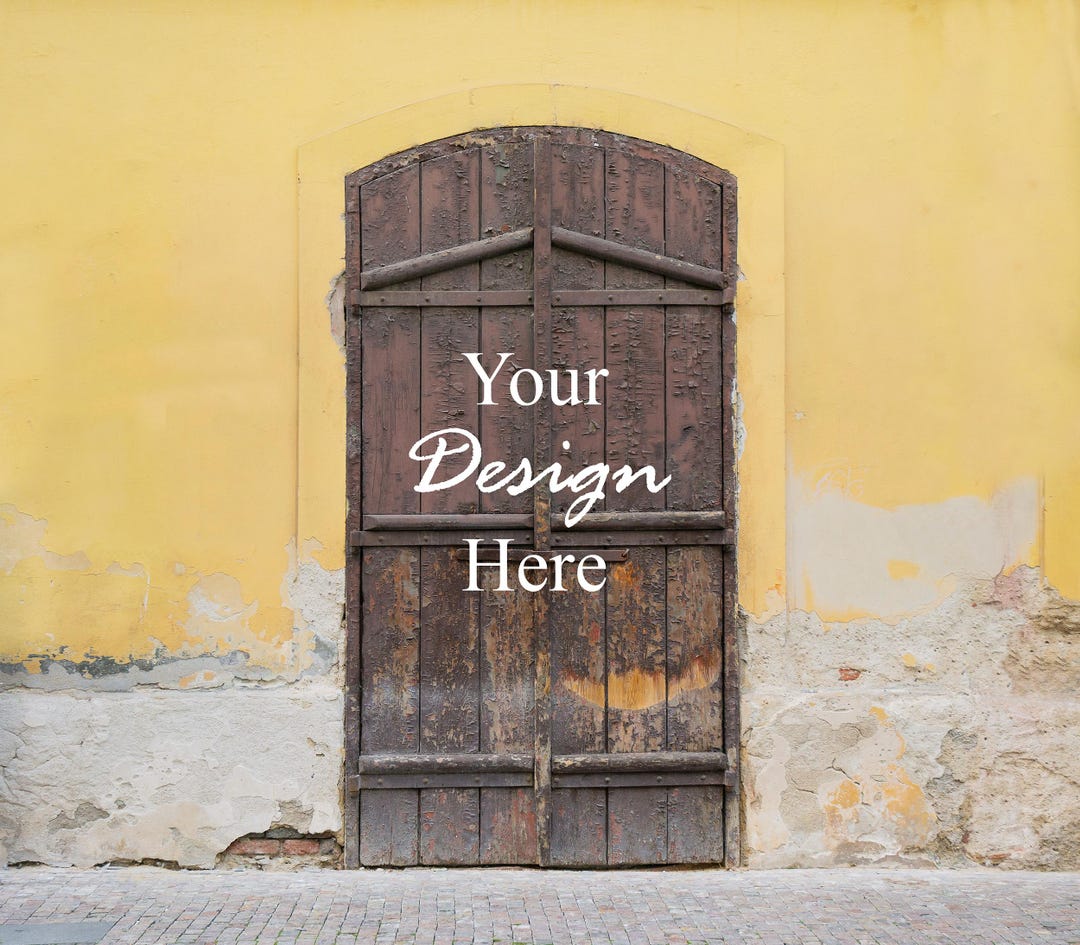 Old Door Mockup, Country Door , Countryside Porch, Exterior Front Door ...