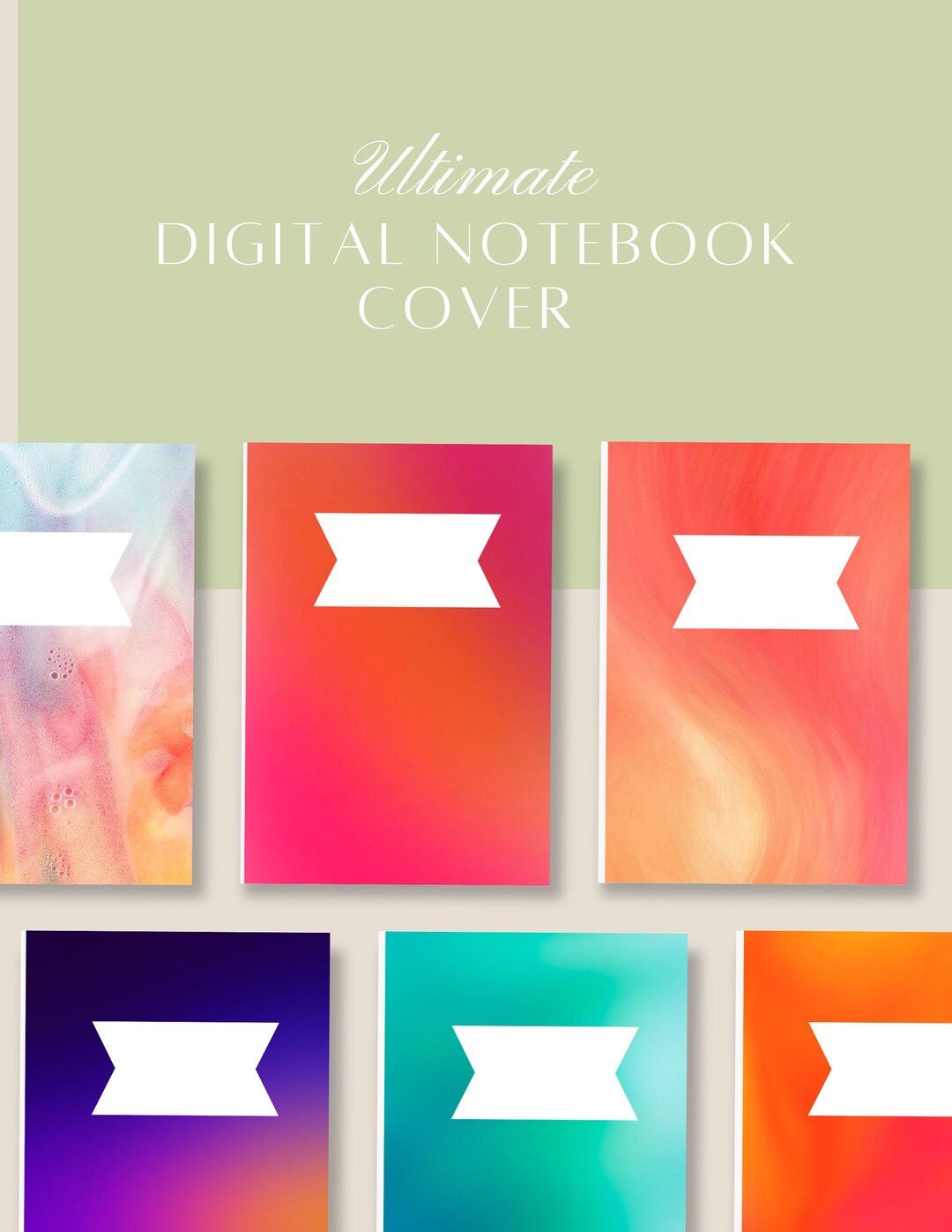 7 Digital Goodnotes Notebook Cover Bundle Ipad Notetaking - Etsy