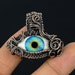 Human Realistic Eye Pendant Awakening Human Eye Jewelry Dual Blue Color ...