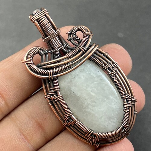 Beautiful Handmade Moonstone Wire Wrapped Pendant Moonstone | Etsy