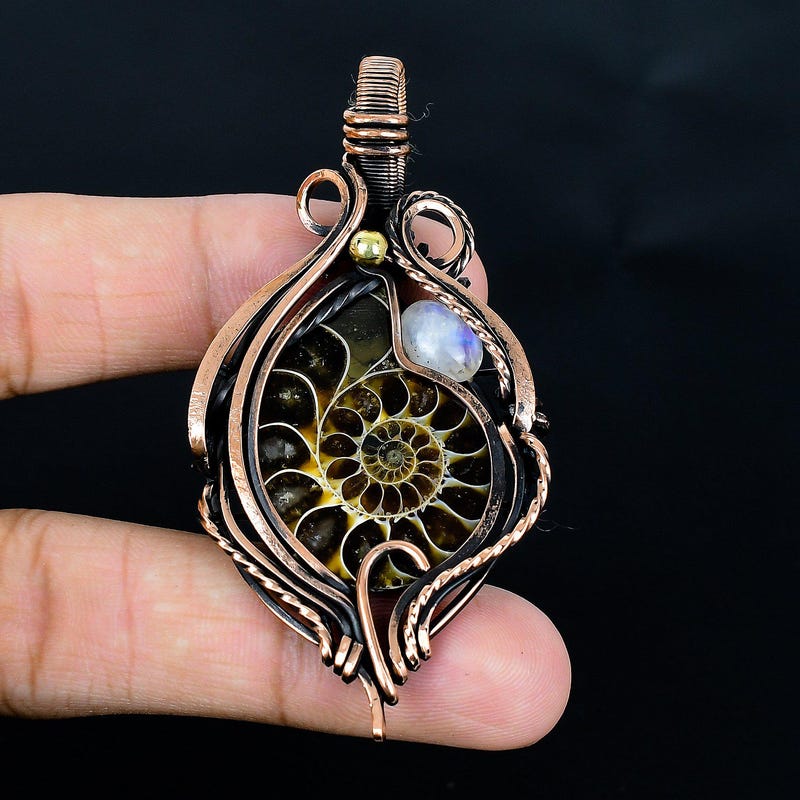 Mens Stone Wrapped Pendant - Etsy