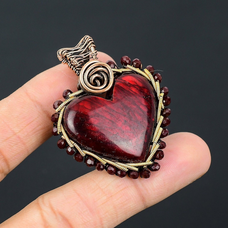 Red Beaded Necklace Wire - Etsy