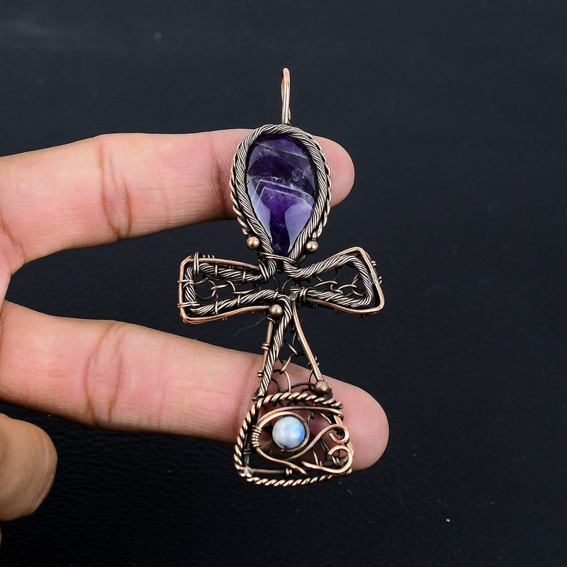 Copper Wire Ankh Necklace - Etsy