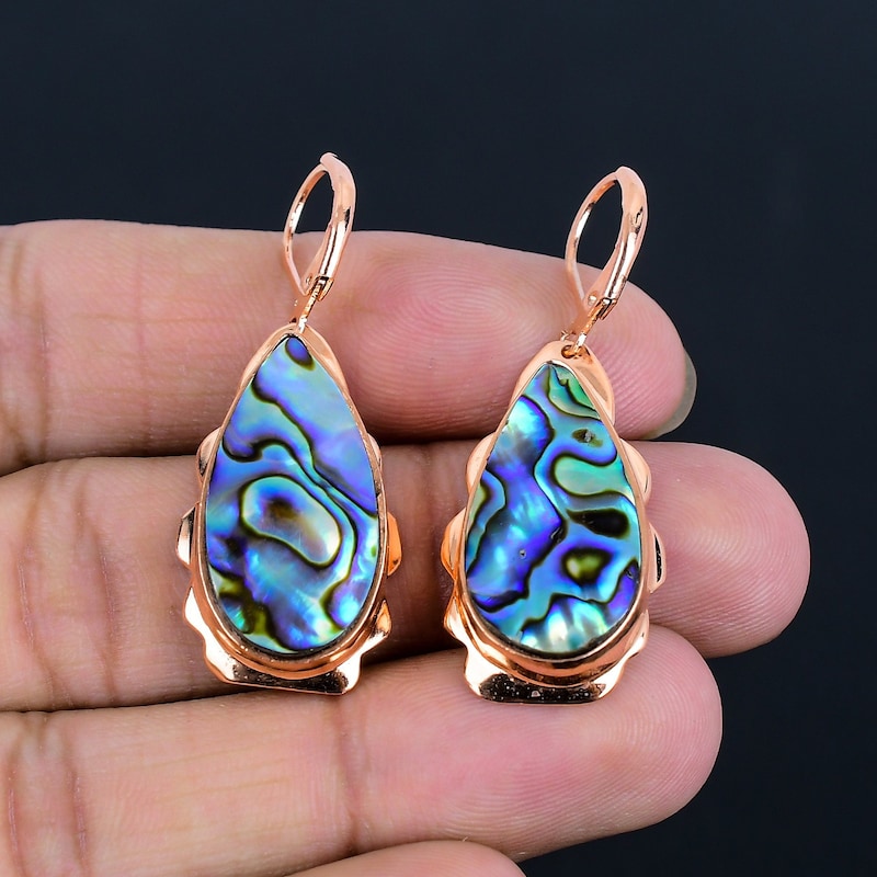 Abalone Earrings - Etsy