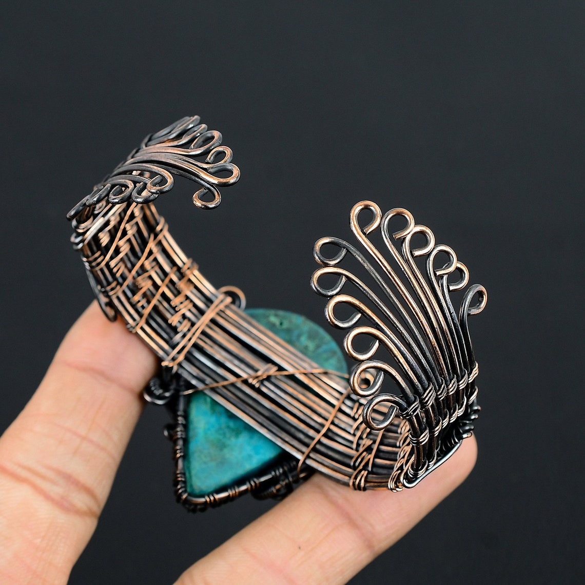 Tibetan Turquoise Copper Cuff Bracelet Tibetan Turquoise - Etsy
