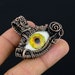 Realistic Eye Pendant Awakening Human Eye Jewelry Copper Wire Wrapped ...
