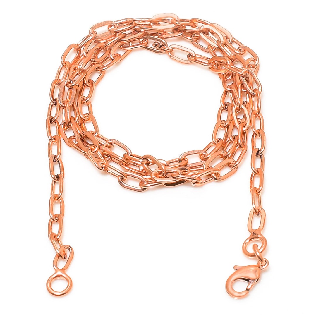 Solid Copper Link Chain, 100 % Oxidized Copper Chain Necklace, Top ...
