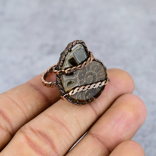 Ammonite Ring - Etsy
