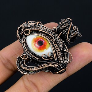 RA ONE Eye, Realistic Acrylic Human Eye Pendant, Copper Wire Wrap ...