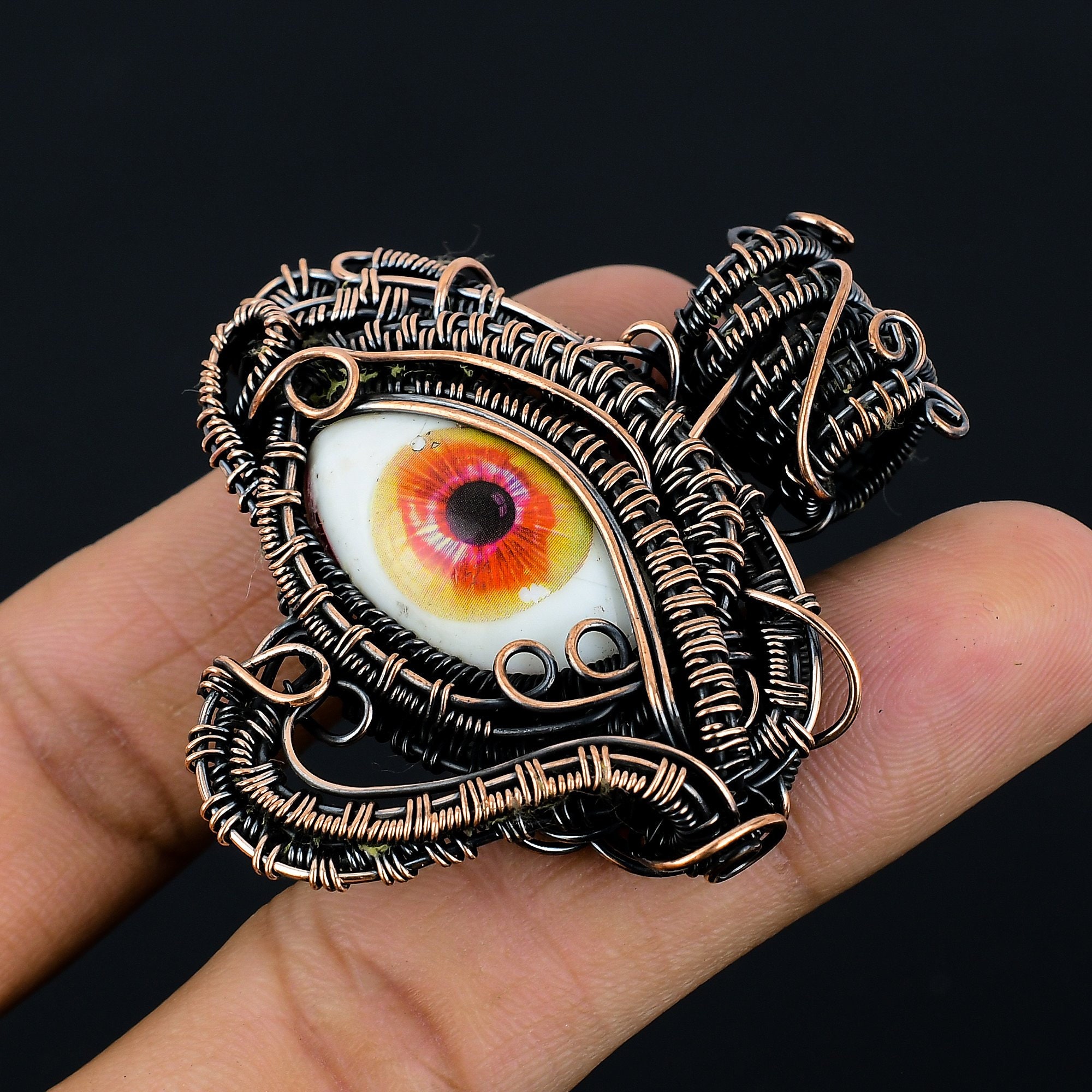 RA ONE Eye Realistic Acrylic Human Eye Pendant Copper Wire - Etsy