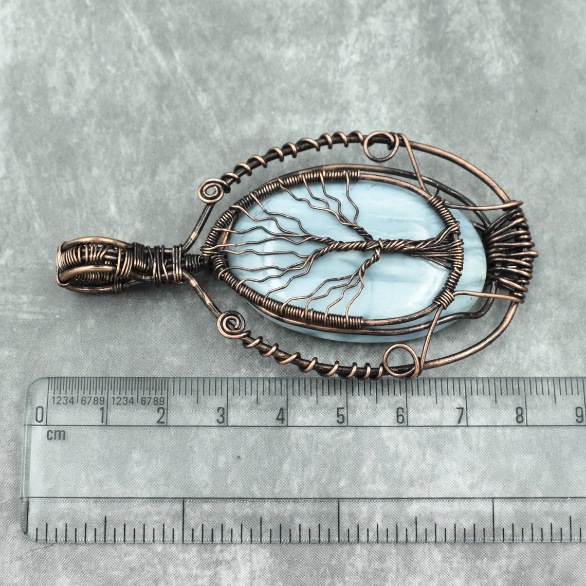 Tree of Life Owyhee Opal Copper Pendant Gemstone Copper Wire - Etsy