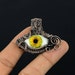 Realistic Eye Pendant Awakening Human Eye Jewelry Copper Wire Wrapped ...