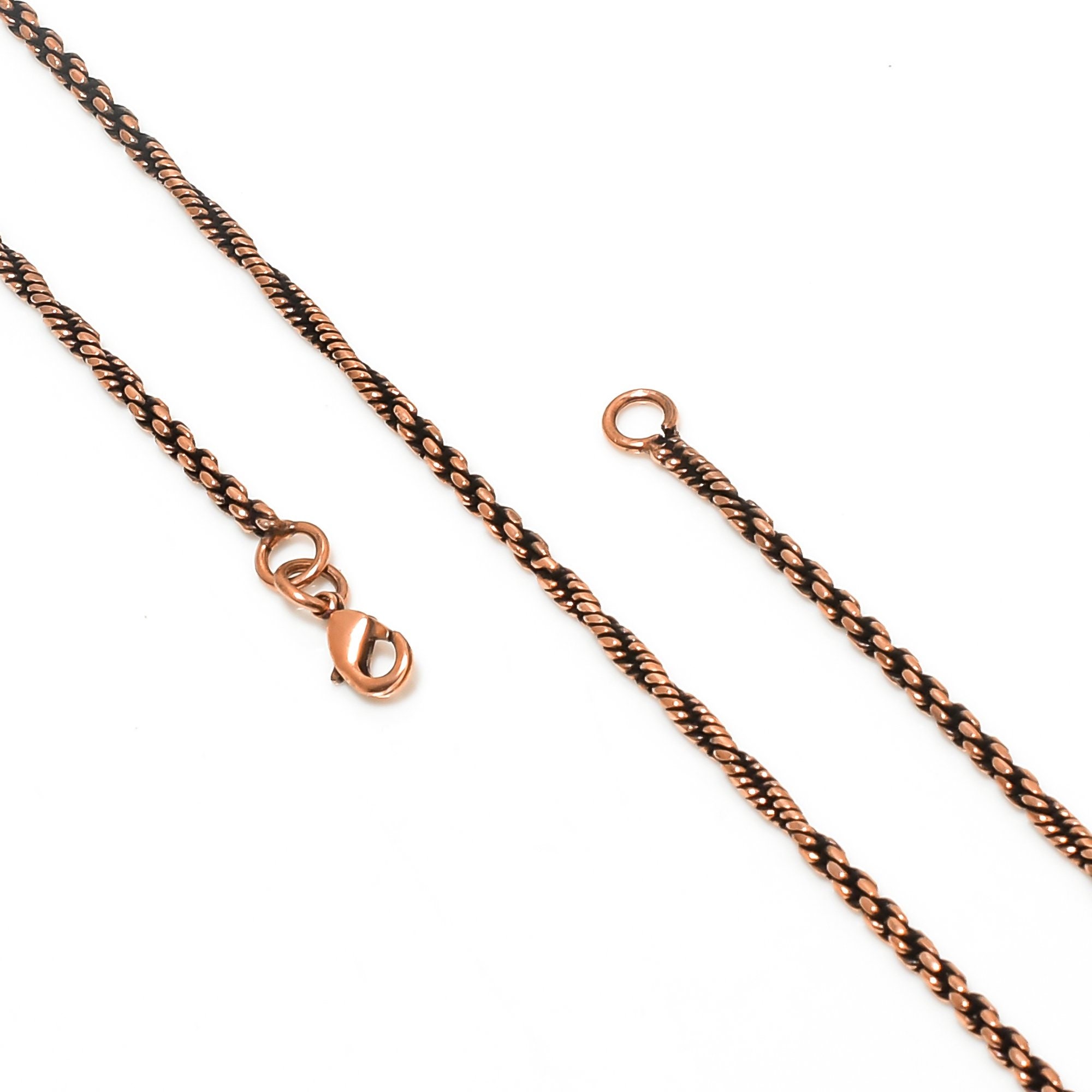 Copper Rope Chain, Top Quality Pure Copper Oxidized Chains, Solid ...