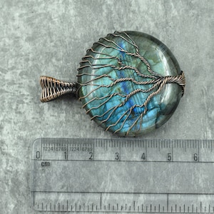 Tree of Life Labradorite Pendant Copper Wire Wrapped Pendant ...