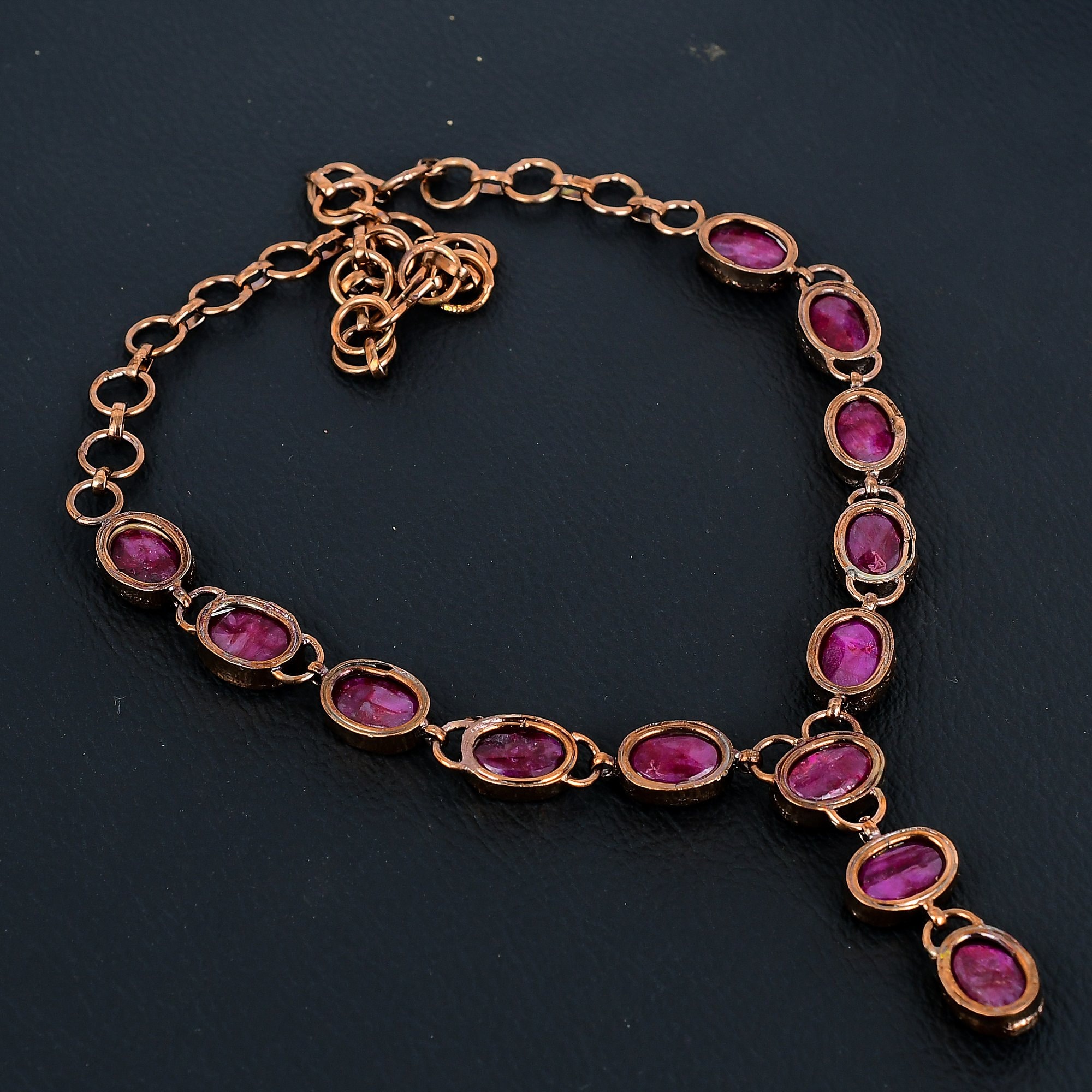 Ruby Necklace, Kashmiri Red Ruby Jewelry, Handmade Gift, Electroformed ...