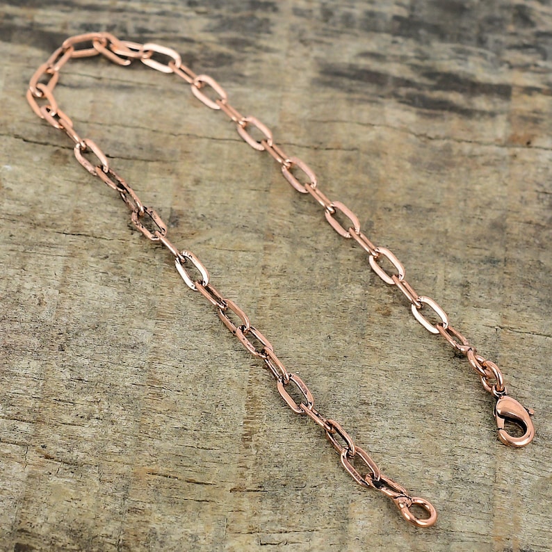 Solid Copper Link Chain, 100 % Oxidized Copper Chain Bracelet, Top ...