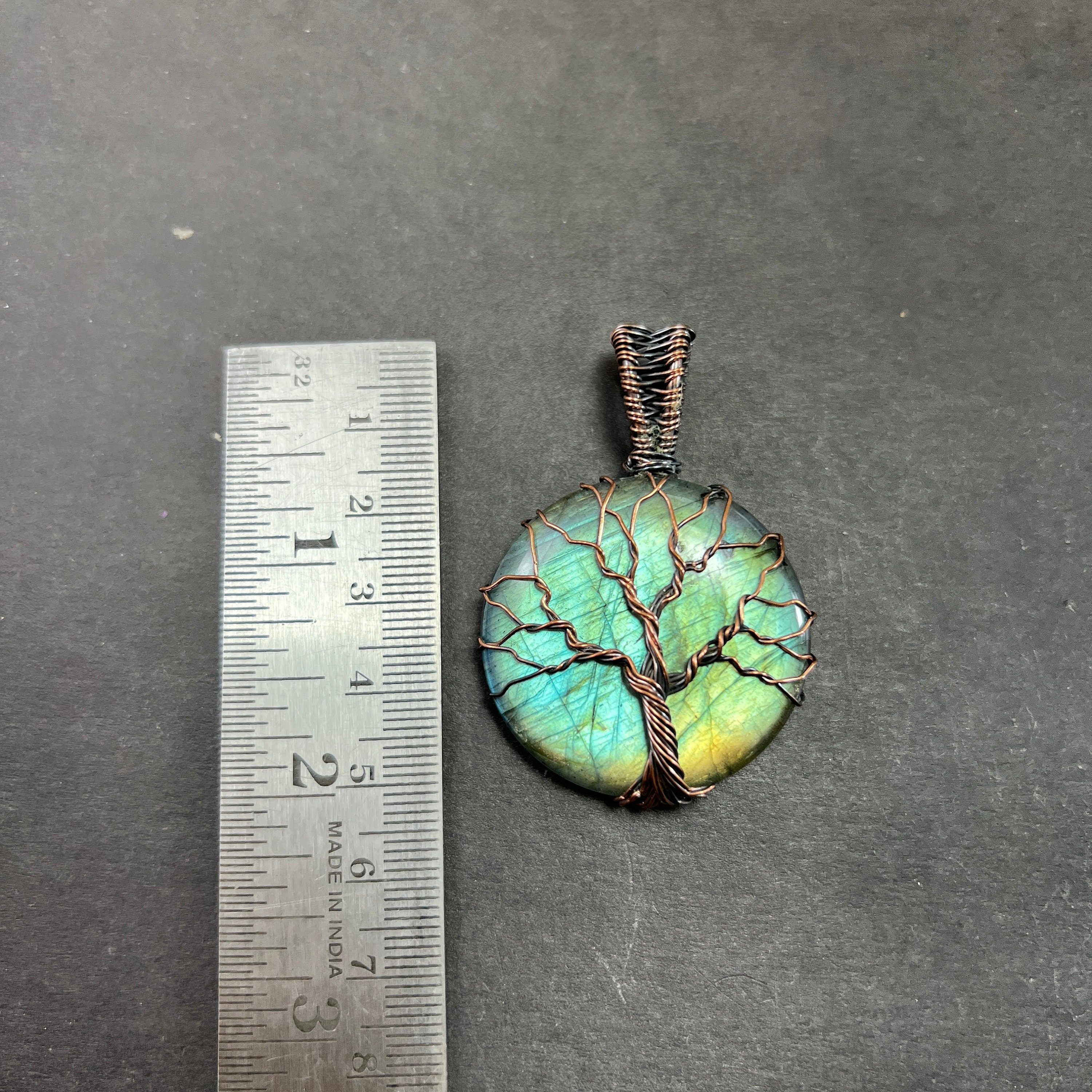 Tree of Life Labradorite Copper Pendant Wire Wrapped Gemstone - Etsy
