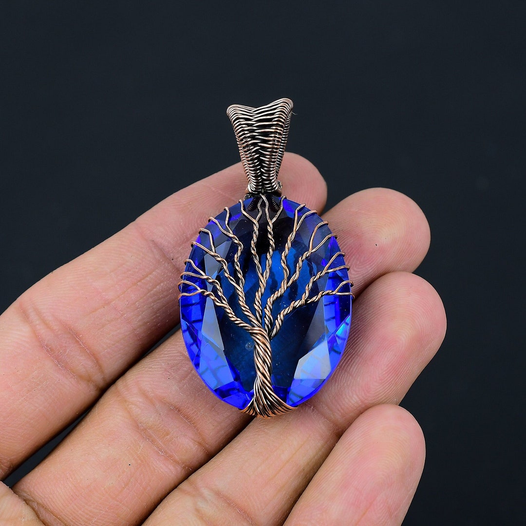 Tree 0f Life Tanzanite Pendant Copper Wire Wrapped Pendant Tanzanite ...