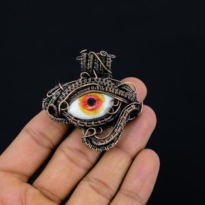 RA ONE Eye, Realistic Acrylic Human Eye Pendant, Copper Wire Wrap ...