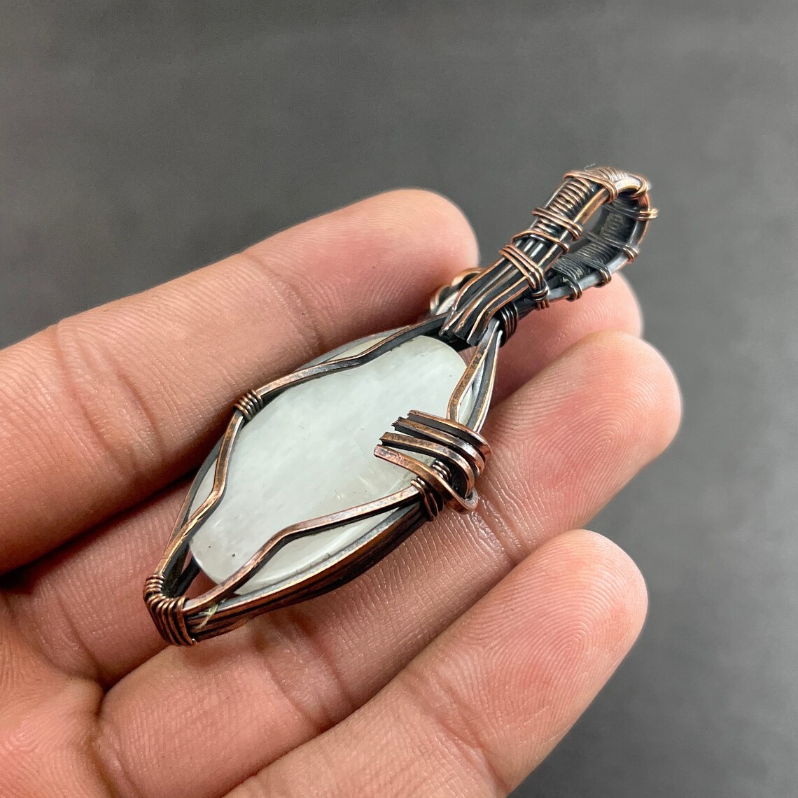 Beautiful Handmade Moonstone Wire Wrapped Pendant Moonstone - Etsy