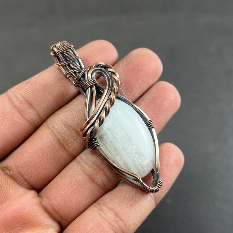 Beautiful Handmade Moonstone Wire Wrapped Pendant Moonstone - Etsy