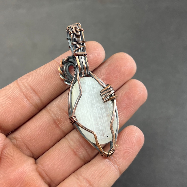 Beautiful Handmade Moonstone Wire Wrapped Pendant Moonstone - Etsy