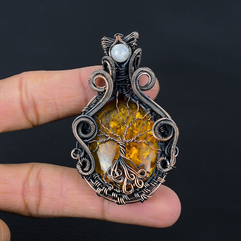 Amber Pendant - Etsy