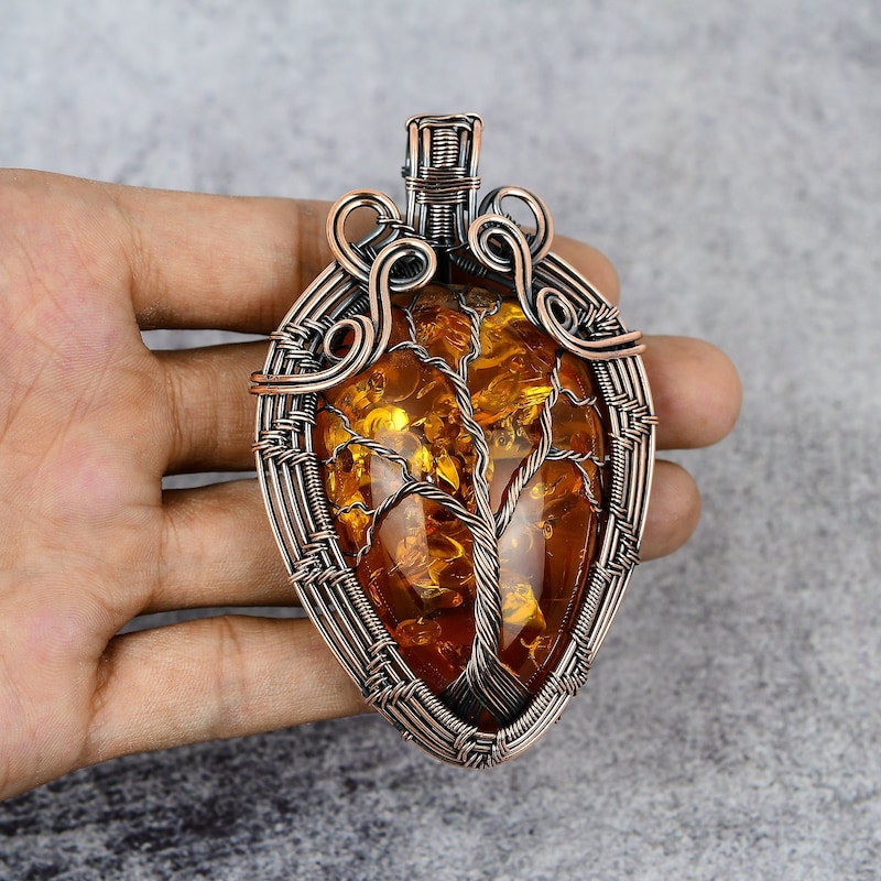 Amber Pendant - Etsy