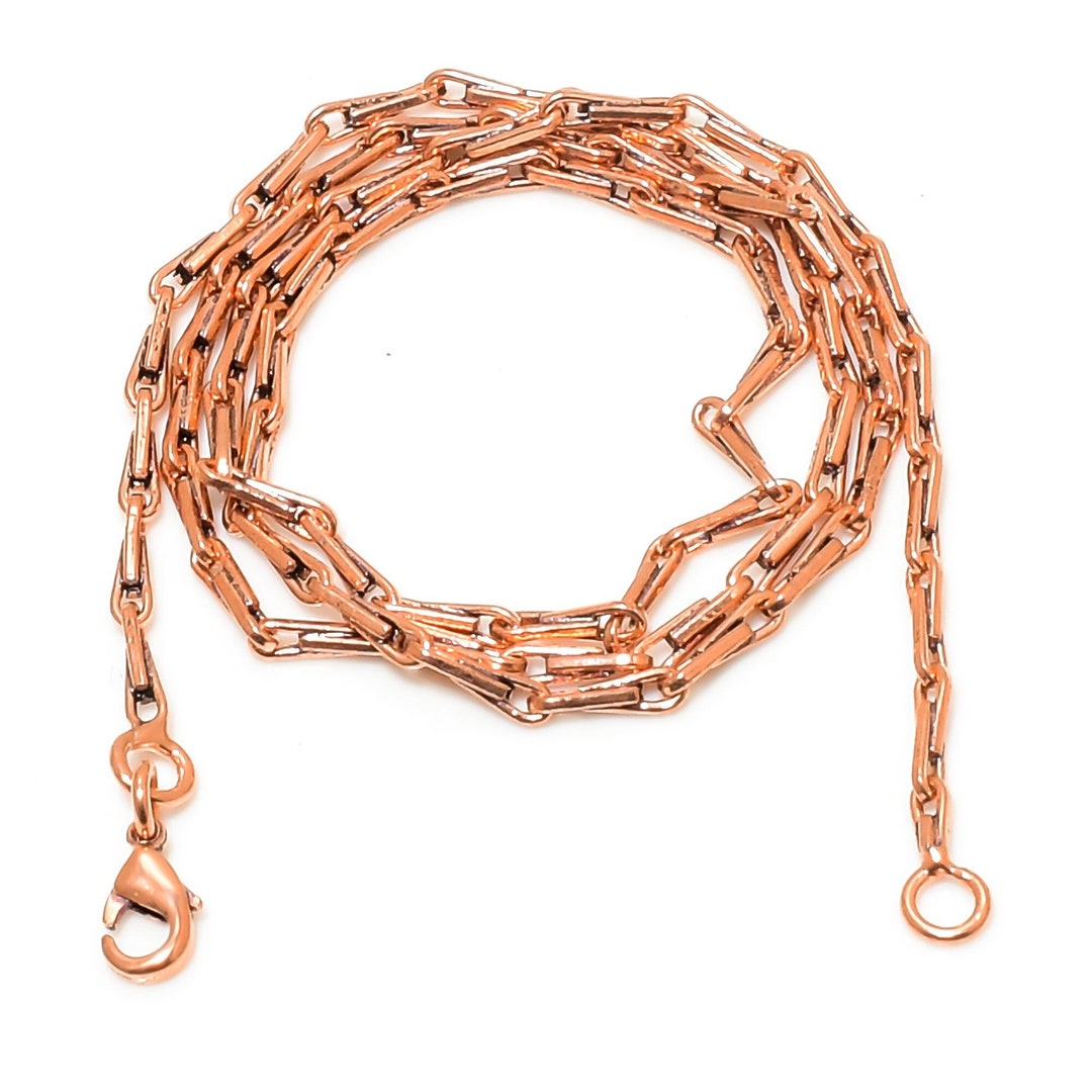 100 % Oxidized Copper Chain Necklace, Top Quality Pure Copper Designer ...